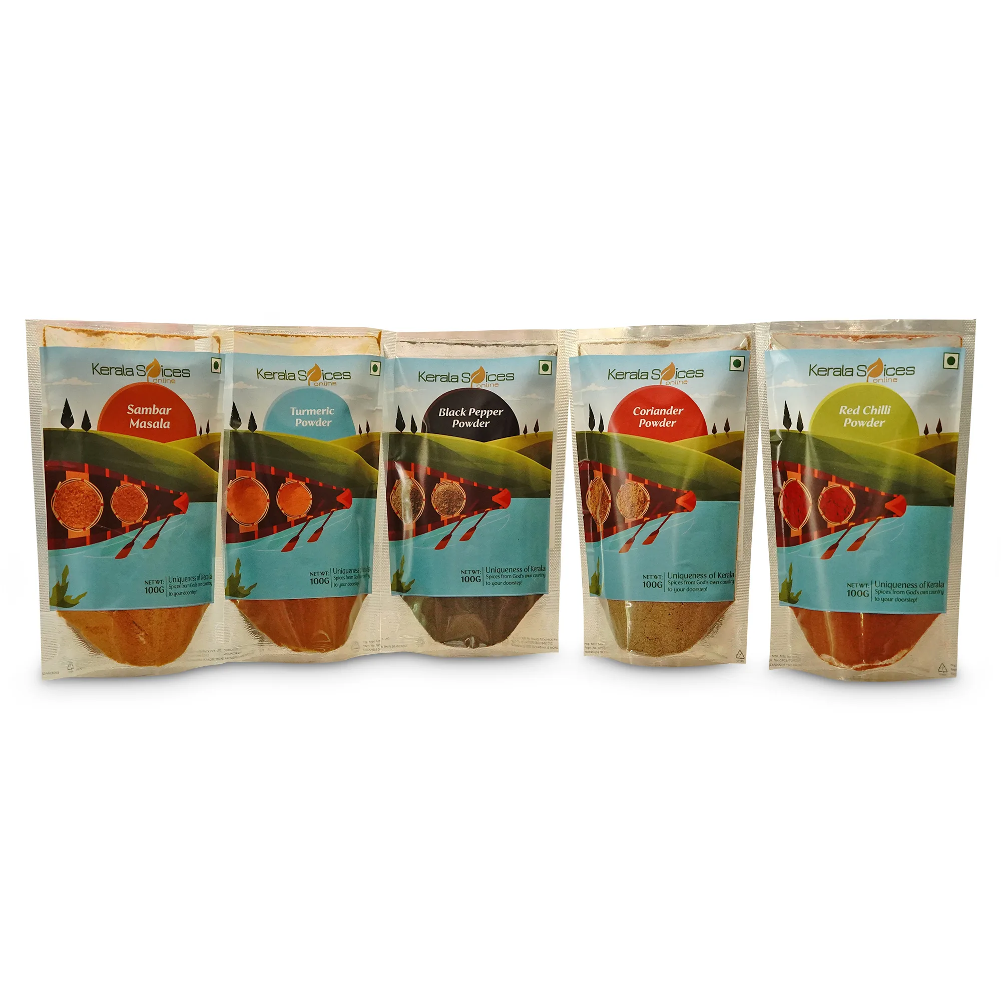 Buy Best Homemade Spice Powders - 5 in 1 Pack | KeralaSpices