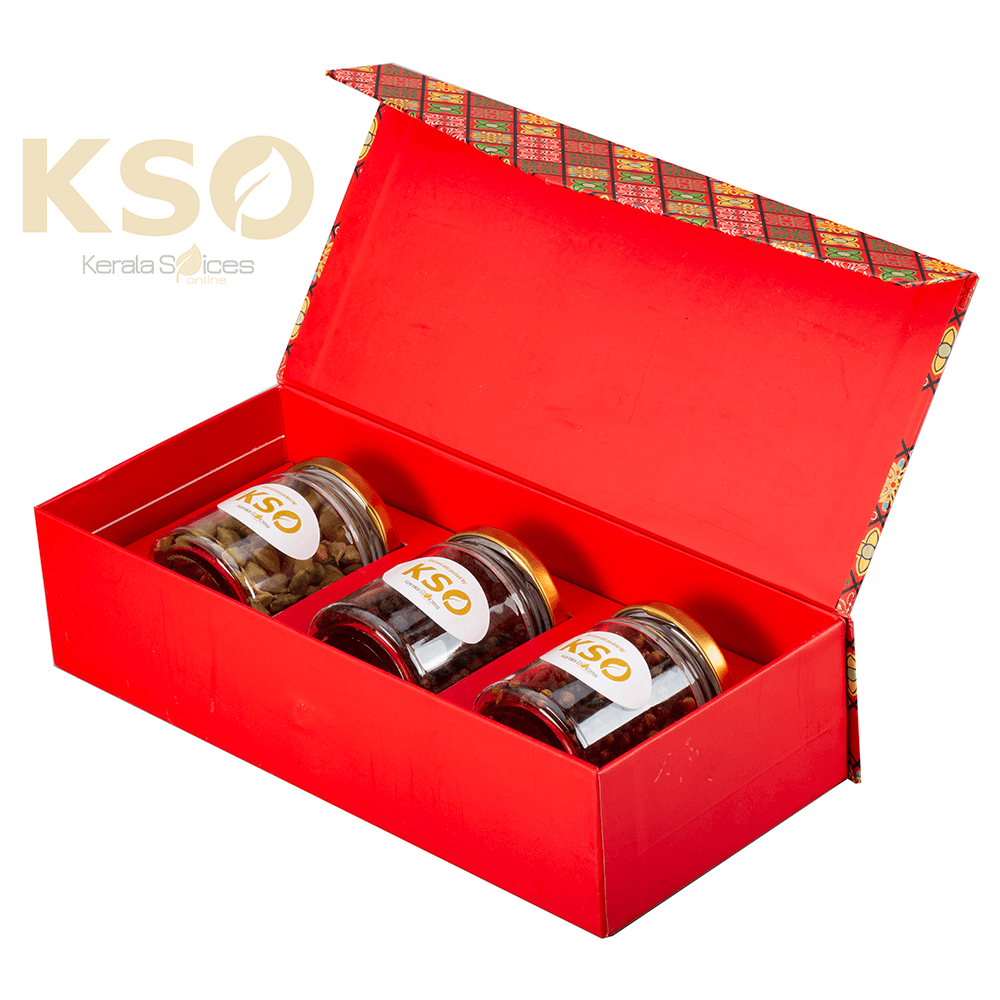 Wooden Spice Gift Box(Small 4X4X2) - Kerala Spices